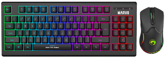 Marvo KW516 gaming tipkovnica in miška, brezžična, črna | mimovrste=)