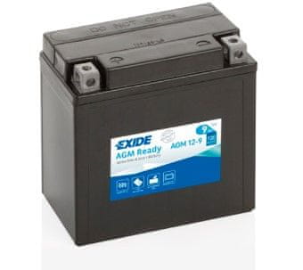 Exide AGM12-9 akumulator za motor, 9 Ah, L+, 120 A(EN), 135 x 75 x 140 ...