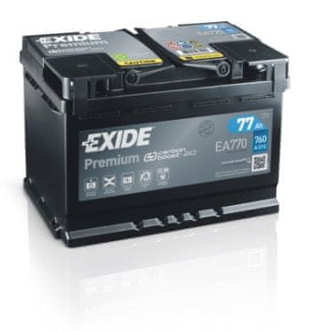 Exide Premium EA770 akumulator, 77 Ah, D+, 760 A(EN), 278 x 175 x 190 ...
