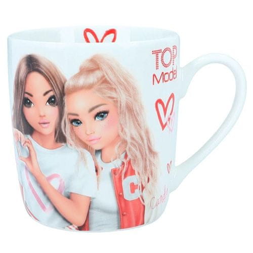 Top Model Darilna skodelica , Roza, z vzorcem srčkov, Miju + Candy ...