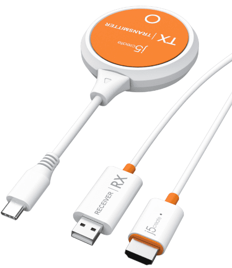 J5CREATE ScreenCast adapter, oranžen/bel (JVAW62) | mimovrste=)