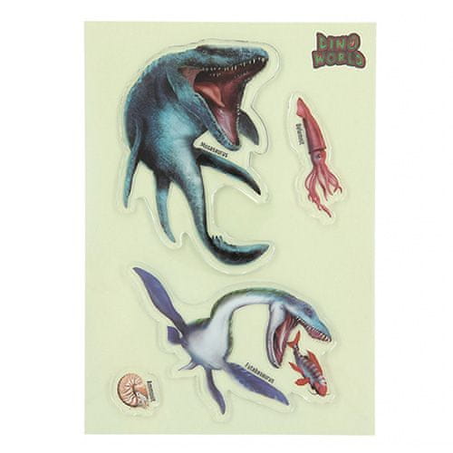 Dino World ASST | Glibbies gel nalepke, Belemnit, Mosasaurus ...