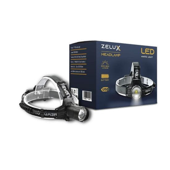 ZELUX Naglavna akumulatorska LED svetilka 3W 500-800lm s fokusom ...