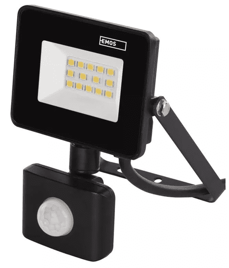 Emos ZS2312 LED reflektor SIMPO, PIR 10,5W, črn, nevtralna bela ...