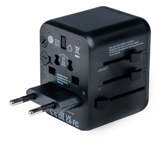 Verbatim UTA-01 univerzalni potovalni adapter, 2 x USB-A | mimovrste=)