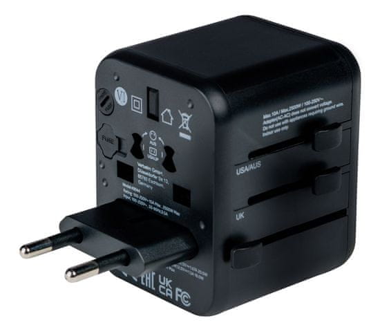 Verbatim UTA-02 univerzalni potovalni adapter, USB-C in USB-A | mimovrste=)