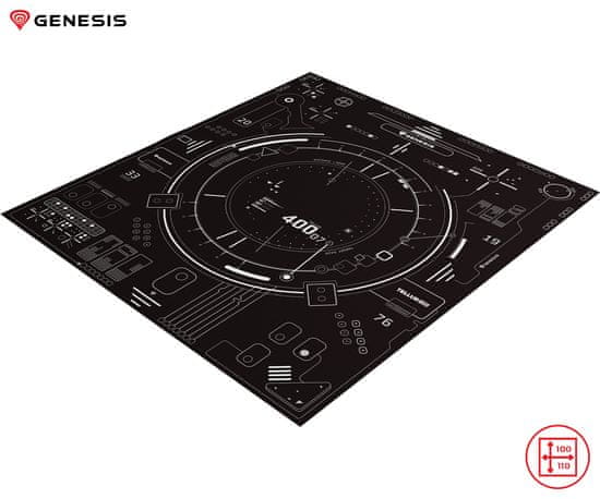 Genesis Tellur 400 Square Hud podloga za stol, protizdrsna, 110x100 cm ...