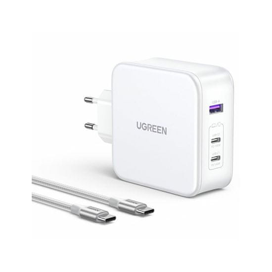 Ugreen CD289 Nexode 3-Port PD GaN 140W polnilec, bel (15339) | mimovrste=)