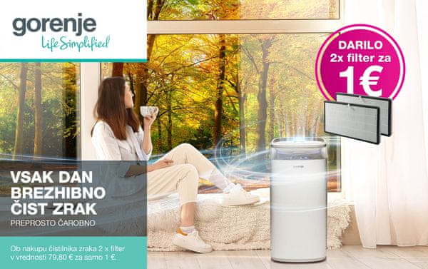 Gorenje AP500 Sense Air čistilnik zraka + DARILO: 2x filter za 1 EUR ...