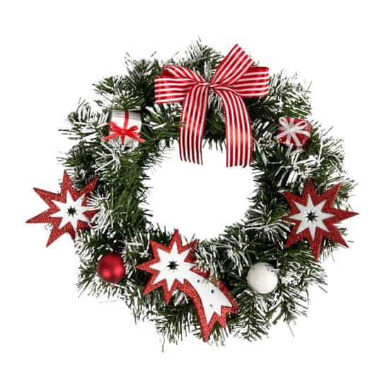 Aga Božični venec 30 cm Rdeče-beli | mimovrste=)