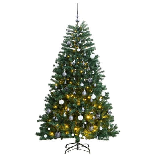 shumee Umetna novoletna jelka 300 LED diod in komplet bučk 180 cm ... shumee Umetna novoletna jelka 300 LED diod in komplet bučk 180 cm ...