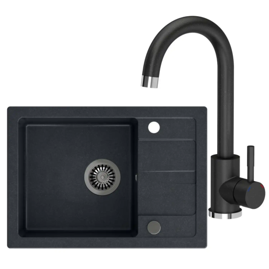 QUADRON Set korita in armature TOM 116 + KATE, črn | mimovrste=)