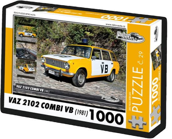 RETRO-AUTA© Puzzle št. 29 Vaz 2102 Combi VB (1981) 1000 kosov | mimovrste=)