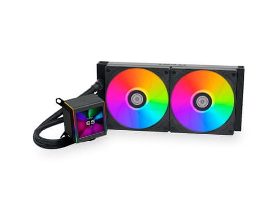 Lian Li Galahad II LCD 280 tekočinsko hlajenje, AIO, ARGB, črna ...