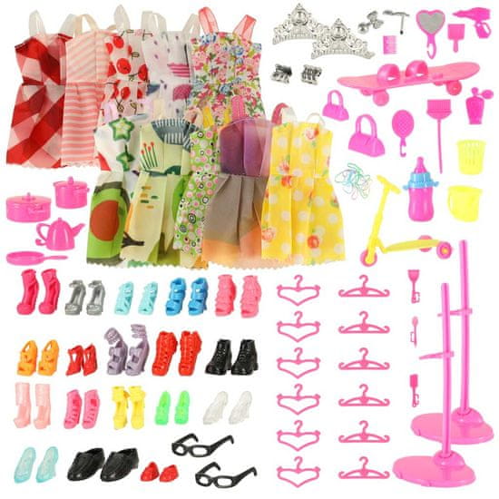 Aga Set oblačil za punčke + dodatki 85 kos | mimovrste=)