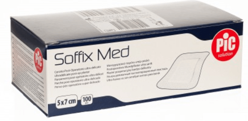 PIC Solution Soffix Med antibakterijski pooperativni obliž, 5x7 cm, 100 ...