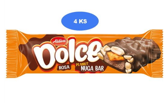 Aldiva Dolce Rose Nougat ploščica čokoladni biskvit 45g (4 kosi ...