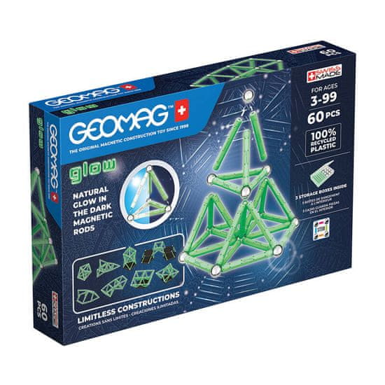 Geomag Žareče reciklirane magnetne ploščice 60 kosov GEOMAG GEO-338 ...