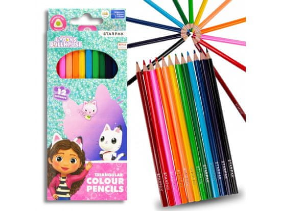 DreamWorks Koci Domek Gabi barvice, šolske barvice 12 barv | mimovrste=)