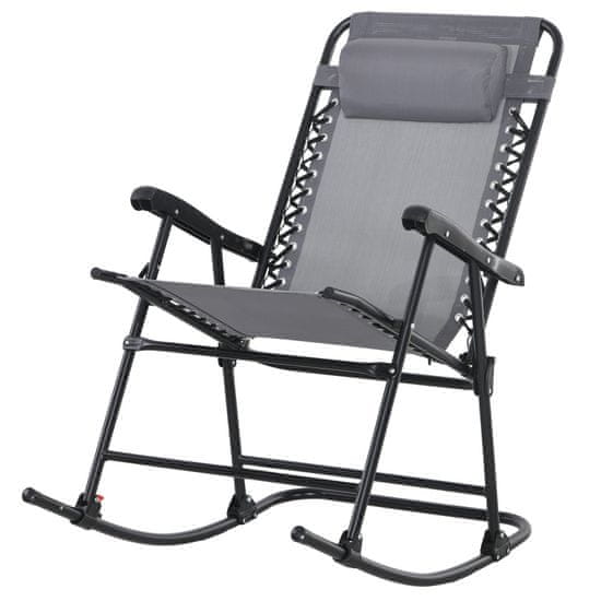 OUTSUNNY Gugalni Stol Zložljiv Vrtni Stol Gugalnik Vzglavnik Do 120Kg ...