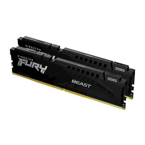 Kingston Fury Beast Black pomnilnik (RAM), 64GB (2x32GB), DDR5, 6000MHz, CL30 (KF560C30BBEK2-64 ...