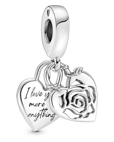 Pandora Nežen obesek Srce in vrtnica 790086C00 | mimovrste=)