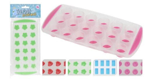 Kalup za led 24,5x11,7x2,5cm plastika/silikon mešanica 4 oblik ...