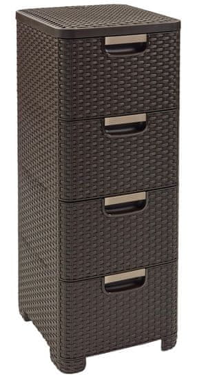Curver predalnik Rattan, 4 x14 l, rjav | mimovrste=)