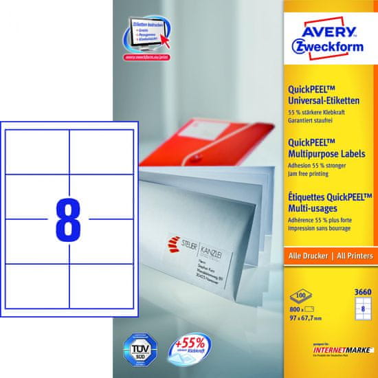 Avery Zweckform etikete 3660, 97x67.7 mm | mimovrste=)