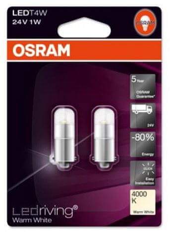 Osram LED žarnica 24V 1W 4.000K T4W | mimovrste=)