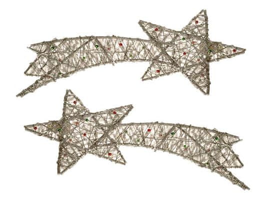 EverGreen zvezda repatica s perlami, srebrna, 2 kosa | mimovrste=)