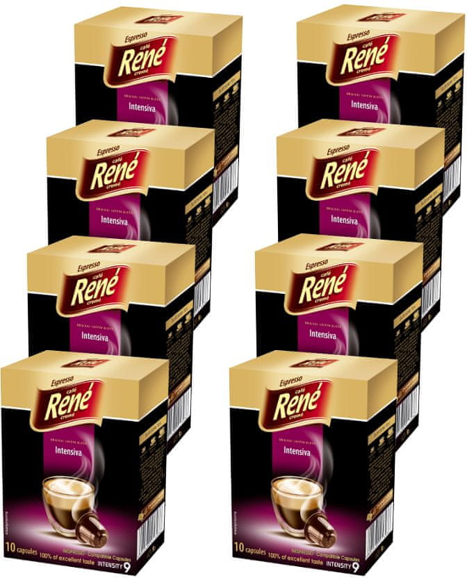 René set kapsul Intensiva za kavni aparat Nespresso, 10 kosov, 8 ...
