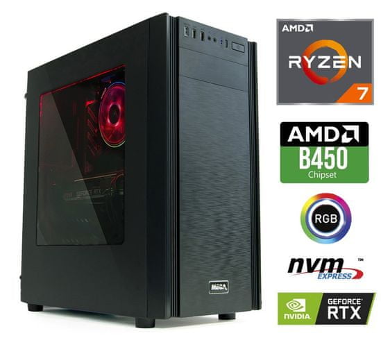 MEGA namizni računalnik 6000X Ryzen 7 2700/16GB/SSD512GB+2TB/RTX2060 ...