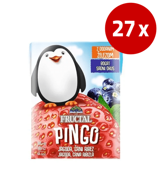 Fructal Pingo sok, jagoda in črni ribez, 27 x 200 ml | mimovrste=)
