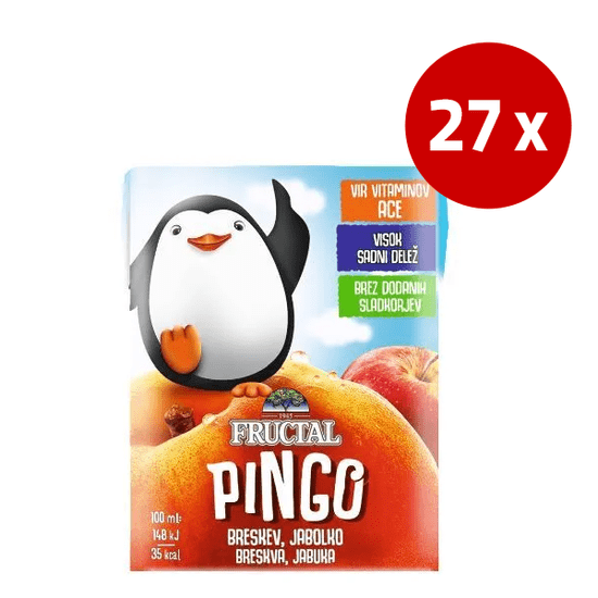 Fructal Pingo nektar, breskev-jabolko, 27 x 200 ml | mimovrste=)
