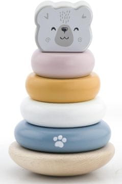 Viga severni medved, leseni obročki, igra za malčke | mimovrste=)