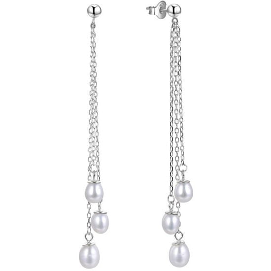 Beneto Srebrni uhani z biseri AGUP1841P | mimovrste=)