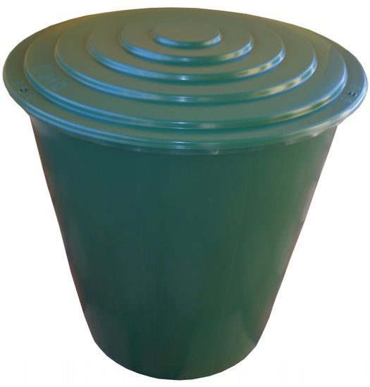 Agro kad za deževnico s pipico in pokrovom, okrogla, 500 L | mimovrste=)