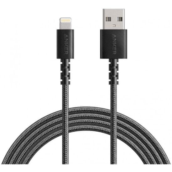 Anker Powerline Select USB A to LTG pleten kabel 1 8 m črn mimovrste