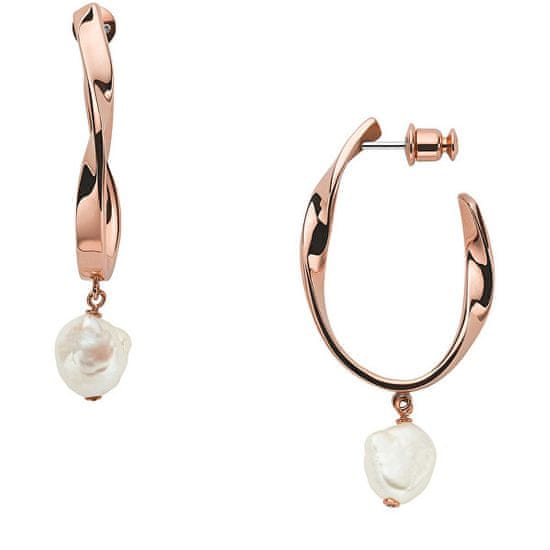 Skagen Luksuzni bronasti uhani s pravimi biseri Agnethe SKJ1397791 ...