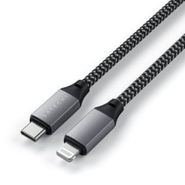 Satechi kratki kabel USB-C do Lightning 25 cm ST-TCL10M, siv | mimovrste=)