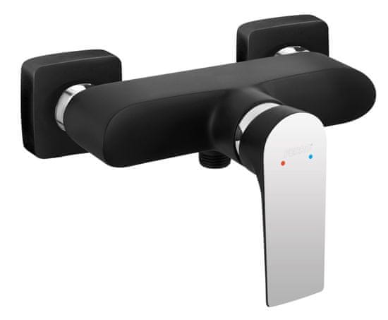 Ferro Armatura za tuš ALGEO SQUARE BLACK/CHROME (črna) | mimovrste=)