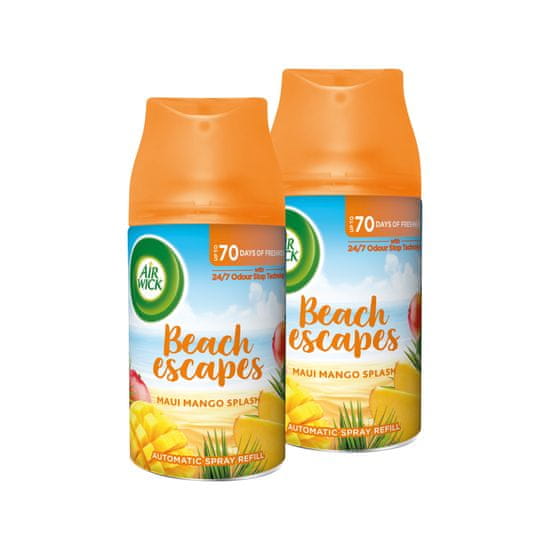 Air wick Freshmatic polnilo za osvežilec zraka Maui mango, 250 ml, DUO ... Air wick Freshmatic polnilo za osvežilec zraka Maui mango, 250 ml, DUO ...