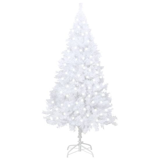 shumee Umetna novoletna jelka LED z debelimi vejami bela 120 cm ... shumee Umetna novoletna jelka LED z debelimi vejami bela 120 cm ...