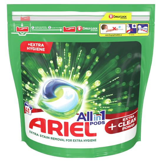 Ariel Extra Clean detergent v kapsulah, 41 kapsul | mimovrste=)