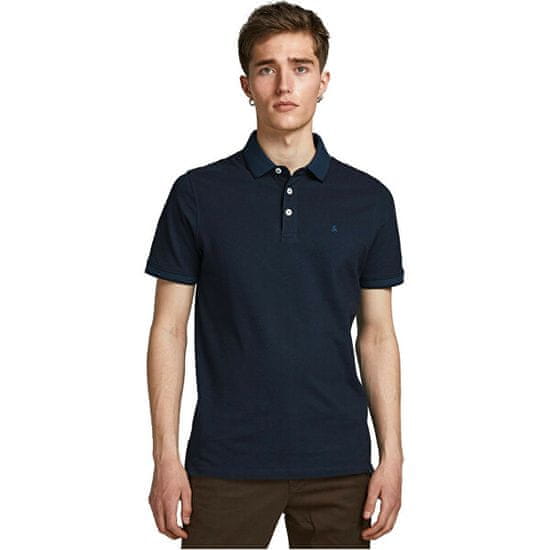 Jack&Jones JJEPAULOS Slim Fit moška polo triko 12136668 Dark Navy ...