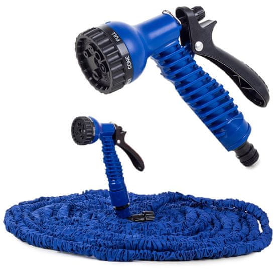 Verkgroup Raztegljiva vrtna cev 45m za zalivanje 7 funkcij modra | mimovrste=)