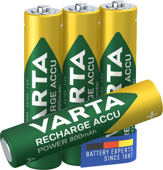 Varta Power 4 AAA 800 mAh R2U polnilna baterija 56703101404, 4 kosi ...
