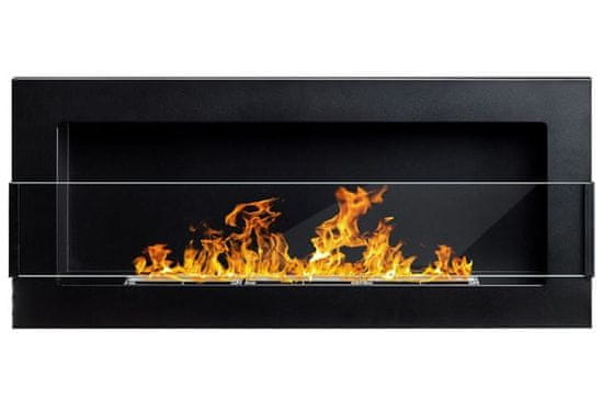Volino Bio kamin viseči s steklom 900 x 400 mm - črna | mimovrste=)