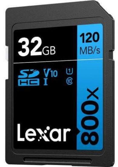 Lexar High-Performance SDHC spominska kartica, 32 GB, 800x, UHS-I ...